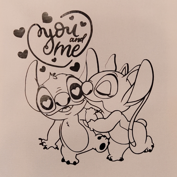 Other | Stitch And Angel Stretched Canvas 8x1 Paint At Home Art Project ...